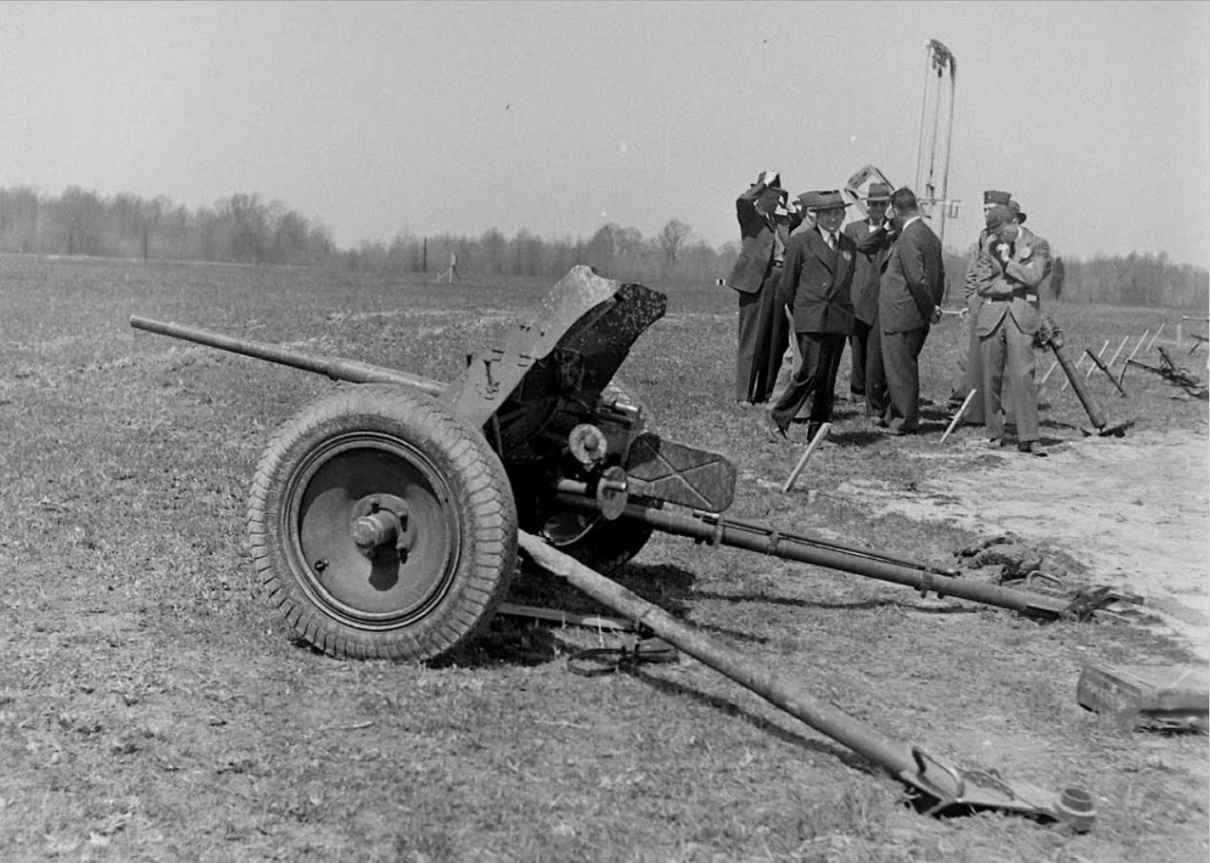 Испытание немецкого орудия PaK 35/36 на Абердинском испытательном ...